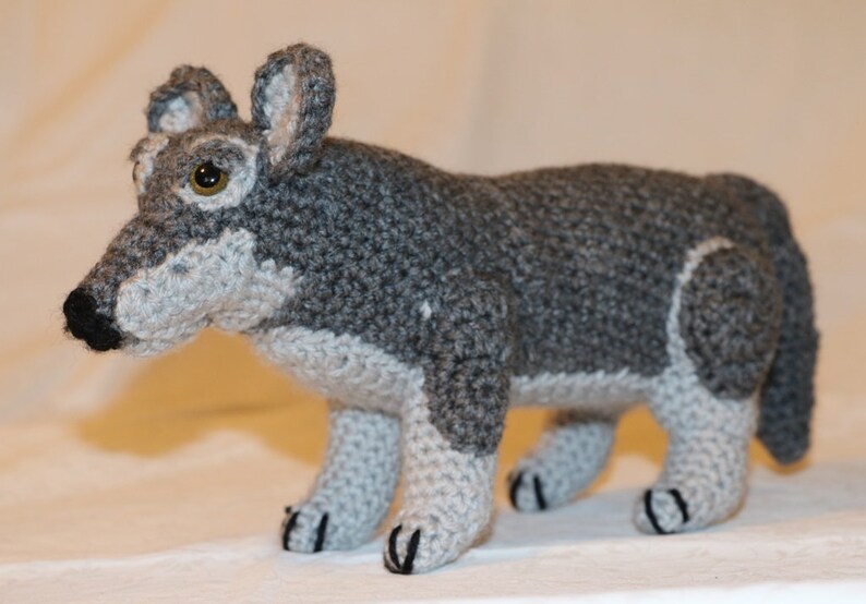 Gray Wolf Handmade Amigurumi Crochet Wolf - Etsy