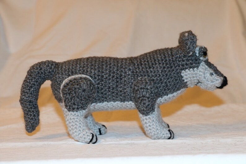 Gray Wolf Handmade Amigurumi Crochet Wolf - Etsy