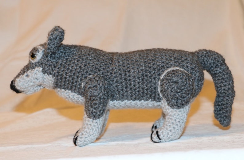 Gray Wolf Handmade Amigurumi Crochet Wolf - Etsy