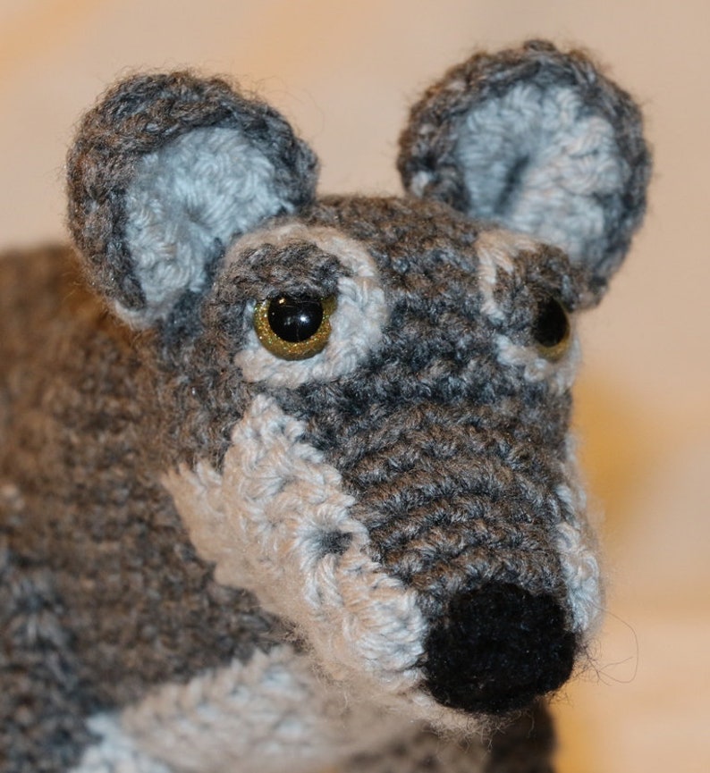 Gray Wolf Handmade Amigurumi Crochet Wolf - Etsy