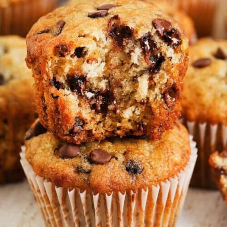 Jumbo Chocolate Chip Muffins Double Chocolate Chip Muffins - Etsy
