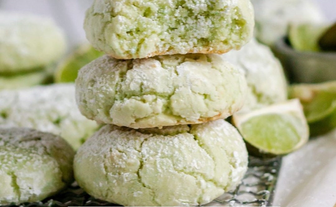 Key Lime Crinkle Cookies 2 Dozen Tangy Lime Cookies - Etsy
