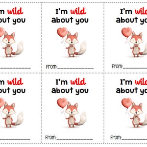 Printable Forest Themed Valentine's Day Cards for Kids, Classroom ...