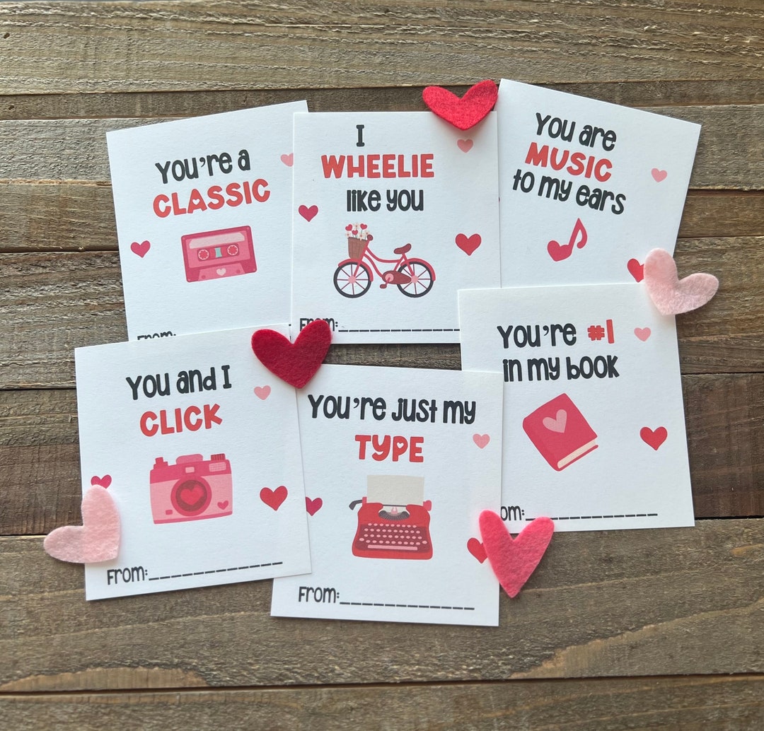 Printable Pun and Funny Valentine's Day Cards for Kids, Classroom ...