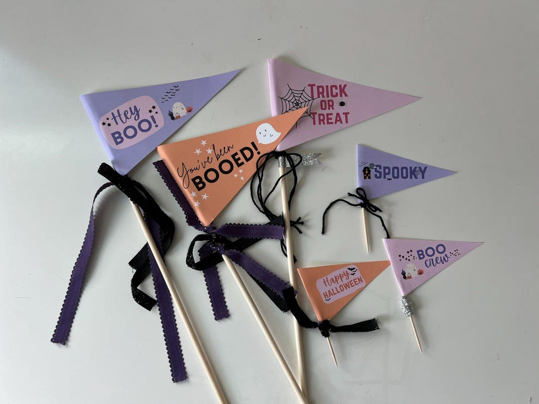 Halloween Pennant Flag Digital Printable - Etsy