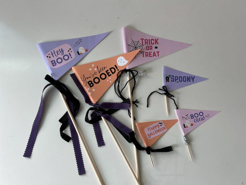 Halloween Pennant Flag Digital Printable - Etsy