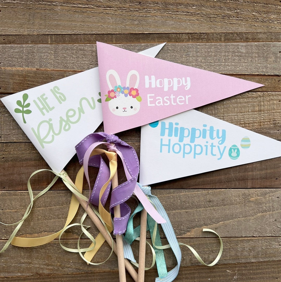 Easter Pennant Flag Digital Printable - Etsy