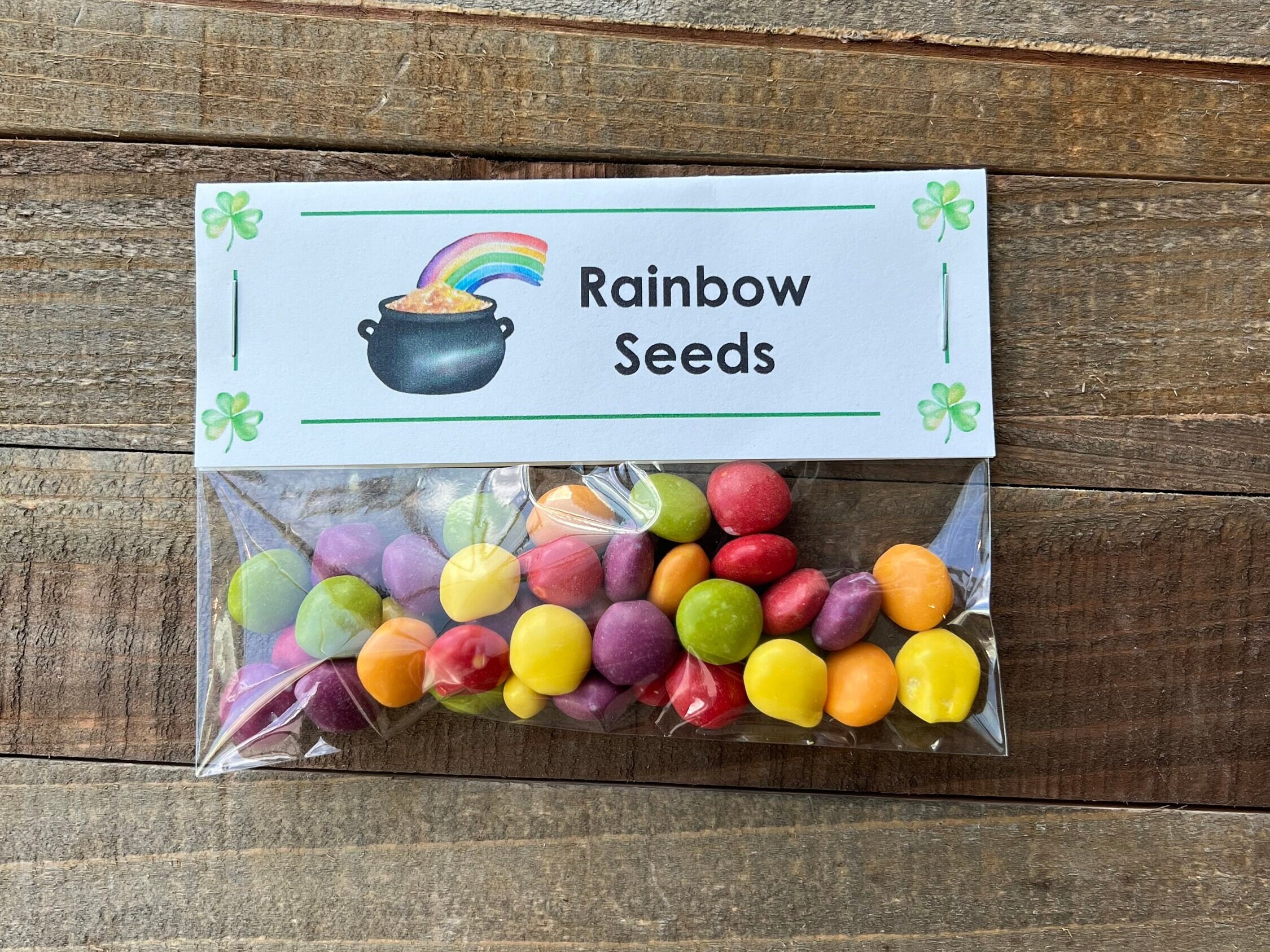Saint Patrick's Day Rainbow Seeds Printable Bag Topper - Etsy