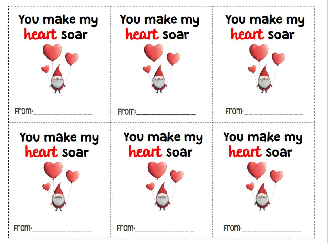 Printable Forest Themed Valentine's Day Cards for Kids, Classroom ...