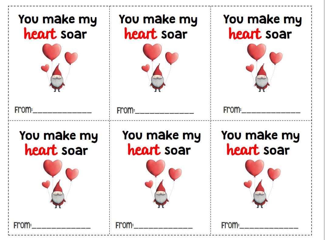 Printable Forest Themed Valentine's Day Cards for Kids, Classroom ...