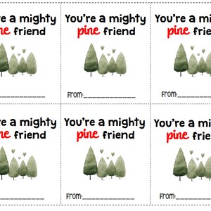 Printable Forest Themed Valentine's Day Cards for Kids, Classroom ...