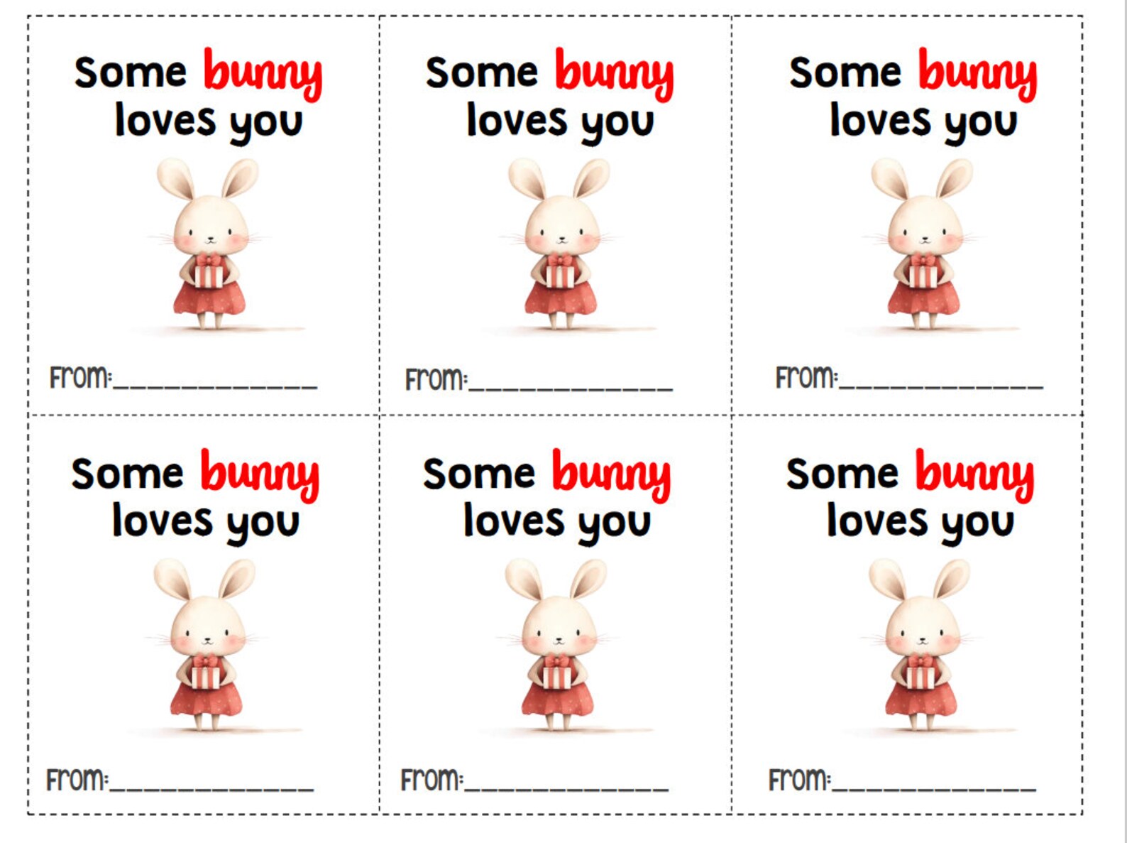 Printable Forest Themed Valentine's Day Cards for Kids, Classroom ...