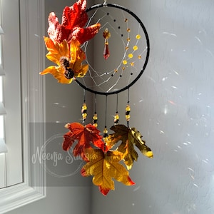 Autumn Suncatcher Dreamcatcher Harvest Fall Leaf Decor - Etsy