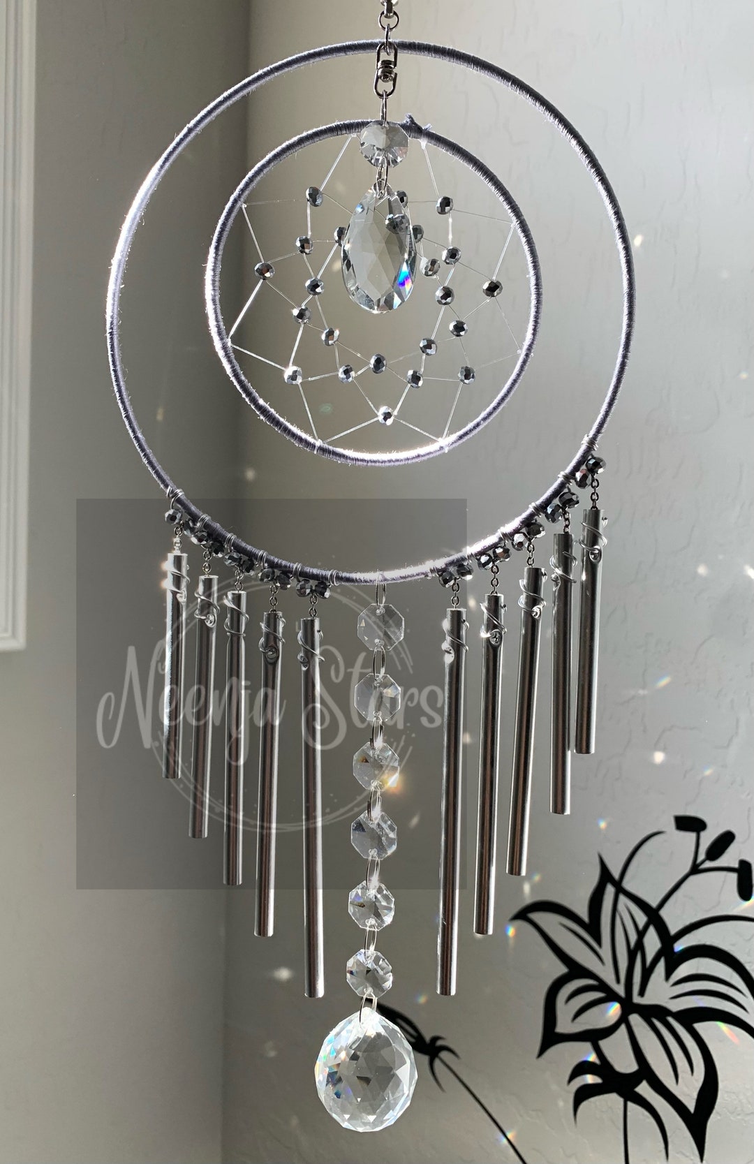 Wind Chime Crystal Suncatcher Dreamcatcher - Etsy