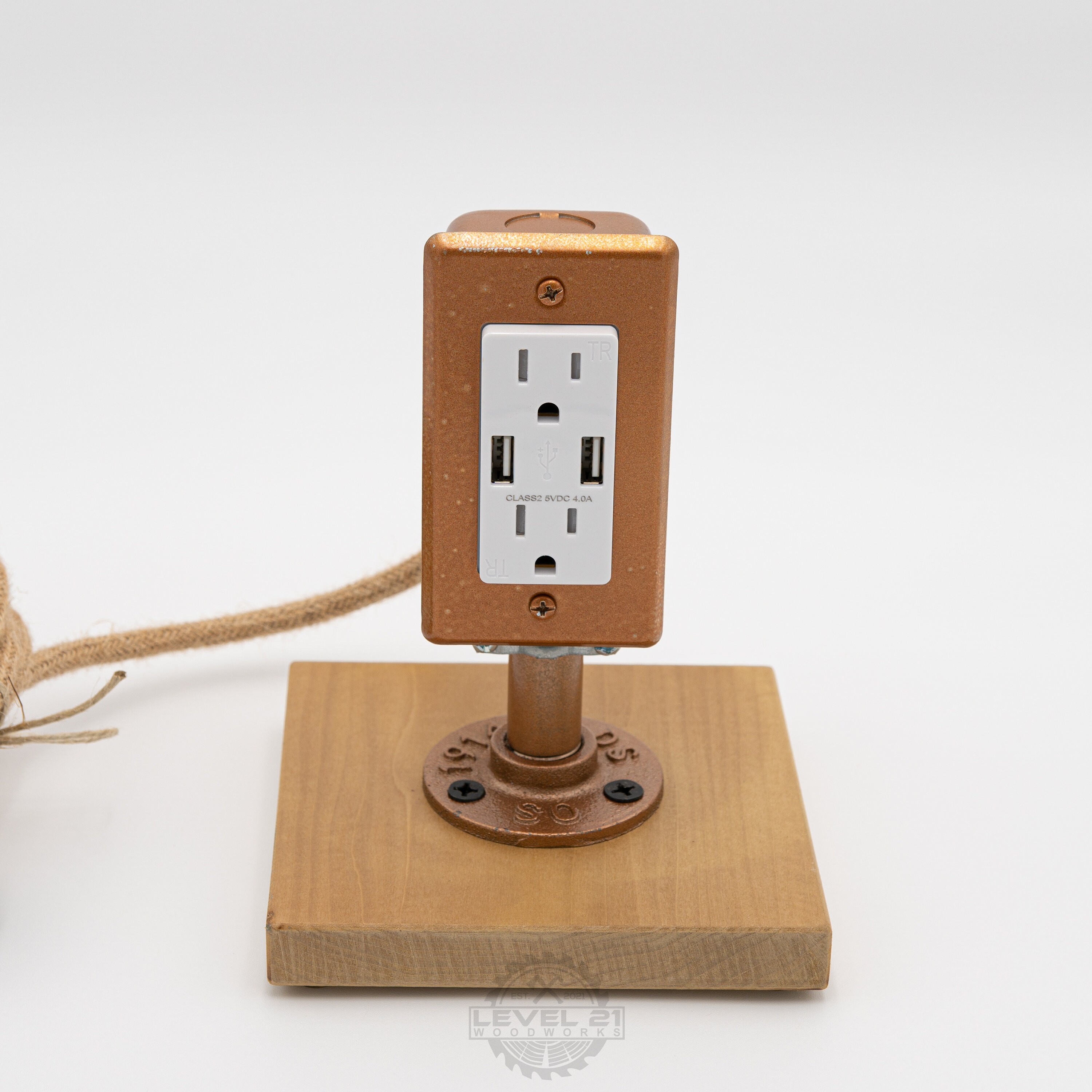 Bedside / Desktop Power Outlet for Device Charging, Industrial Look. - Etsy