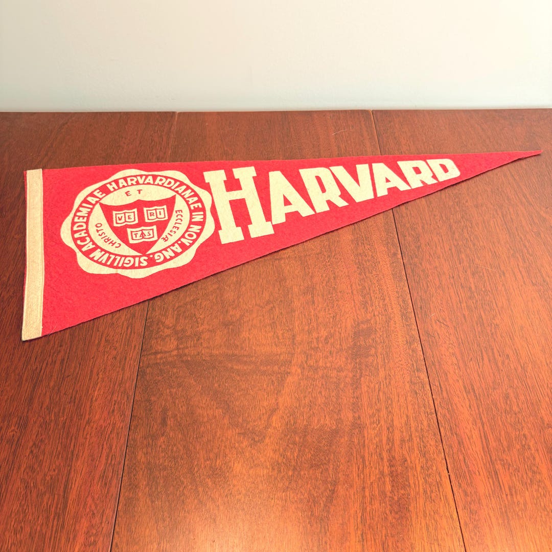 Vintage Harvard University Felt Pennant Banner - Etsy