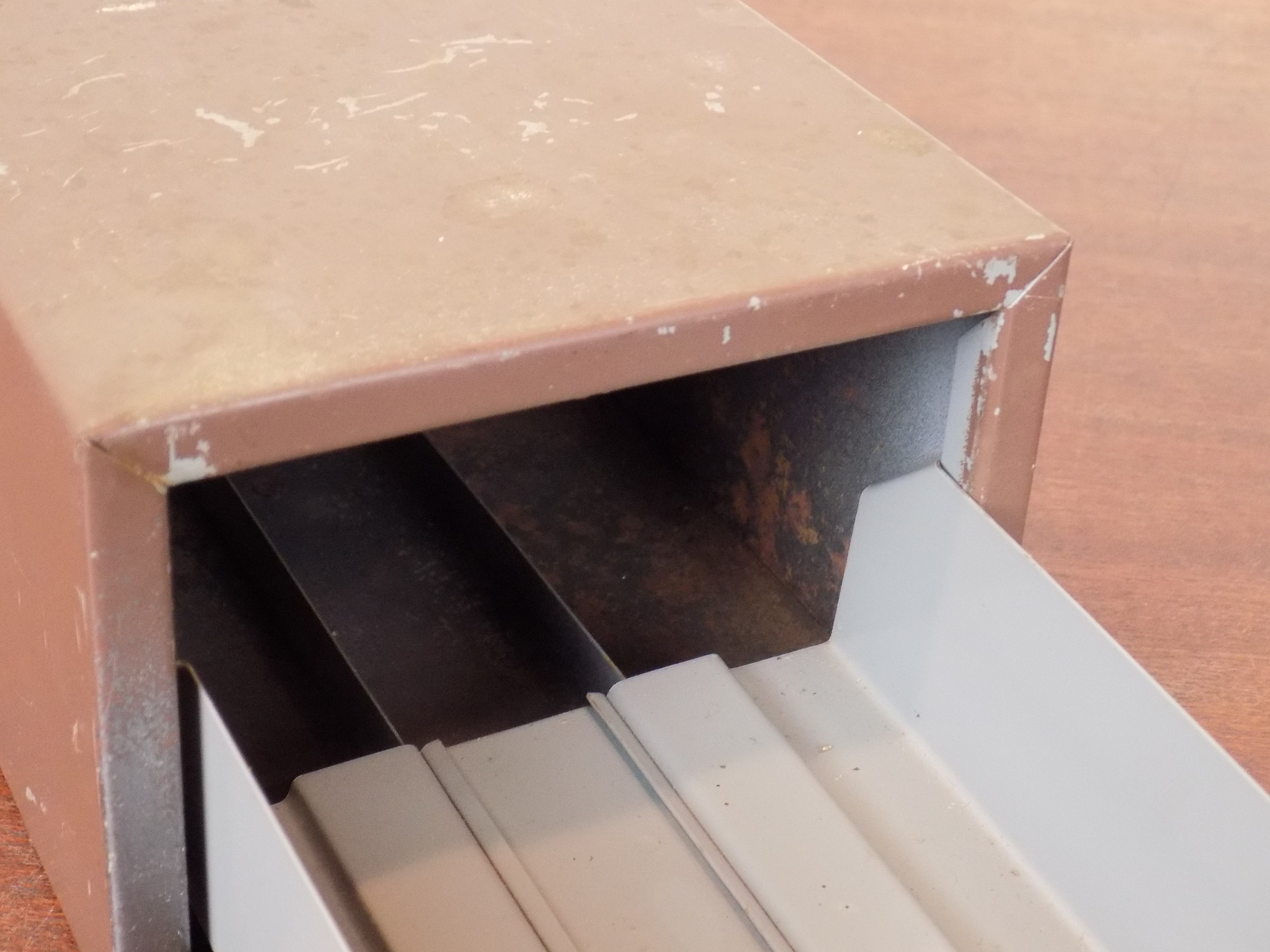 Vintage Metal Drawer Box Card Catalogue - Etsy