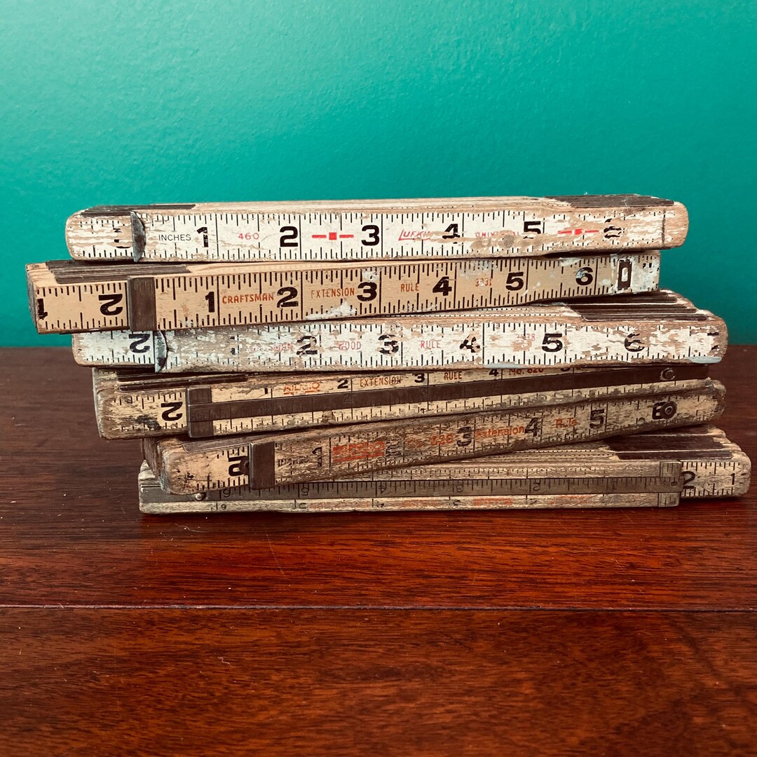 Vintage Folding Rulers Set of 6 - Etsy