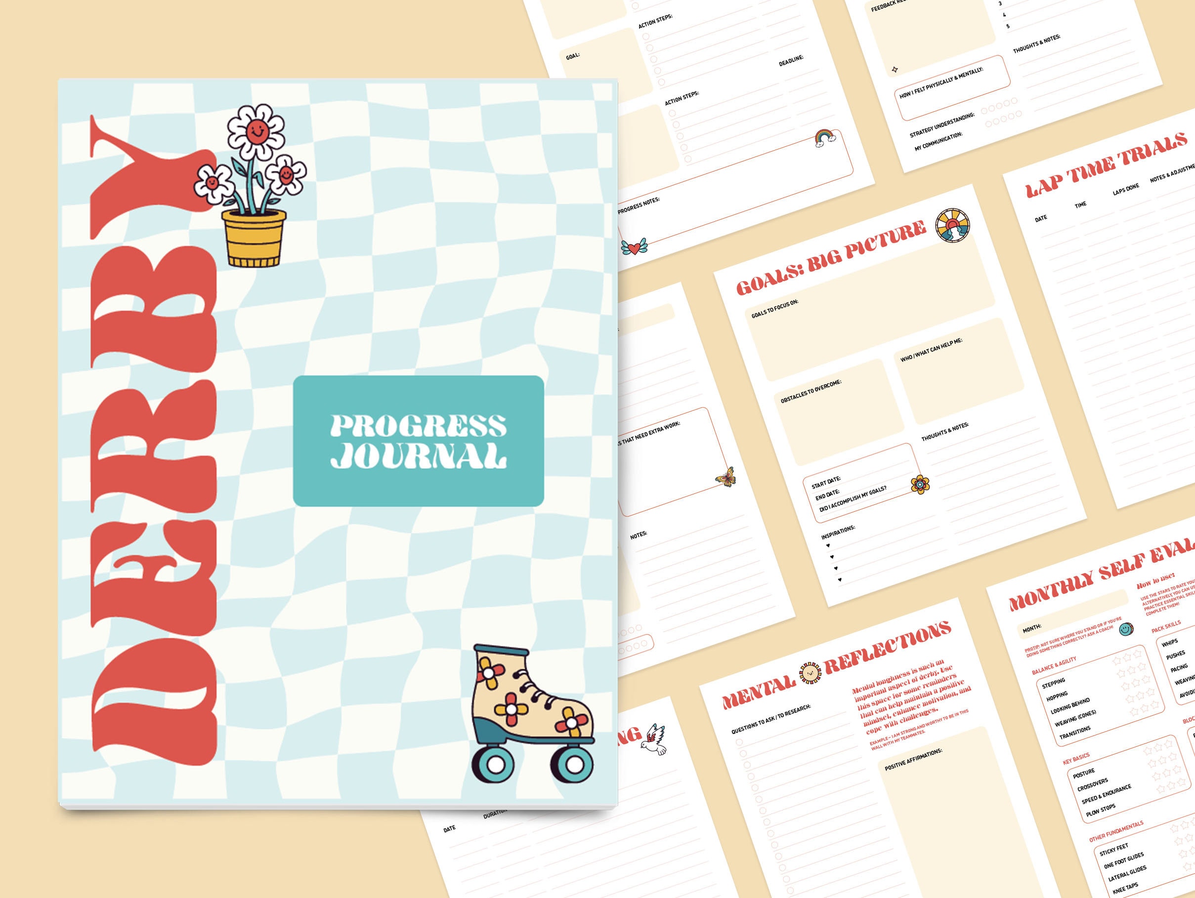 Roller Derby Progress Journal – Printable Digital Download – Practice ...