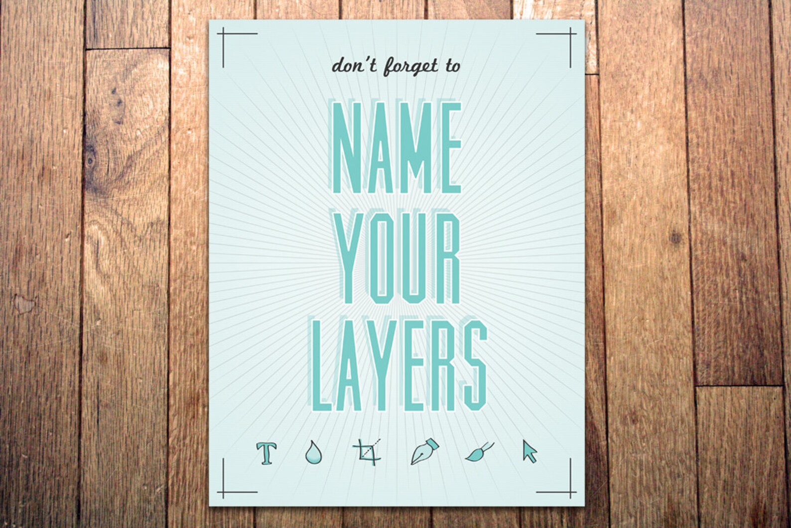 Graphic Art Print - 'name Your Layers' - 8.5x11 - Typography Poster for ...