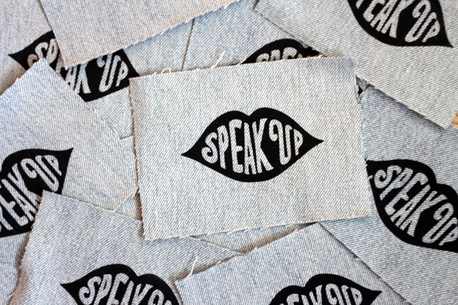 Speak up Screenprinted Recycled Denim Patch Positivity - Etsy