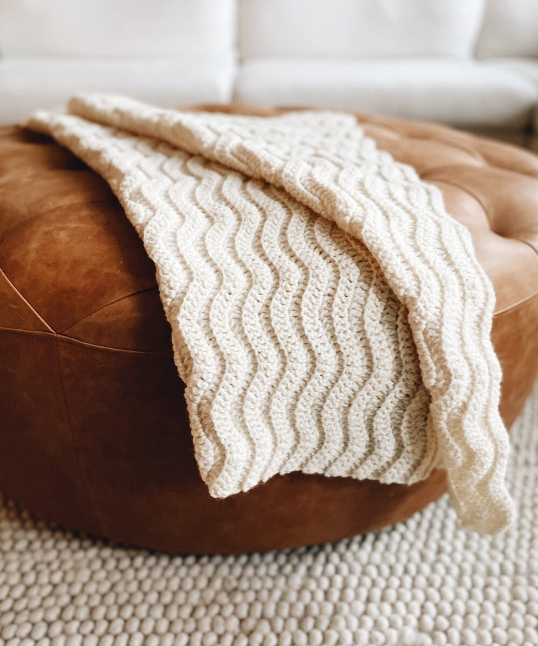 CROCHET PATTERN ⨯ Blanket, Throw, Wavy, Rippled, Afghan ⨯ the Lanmè - Etsy