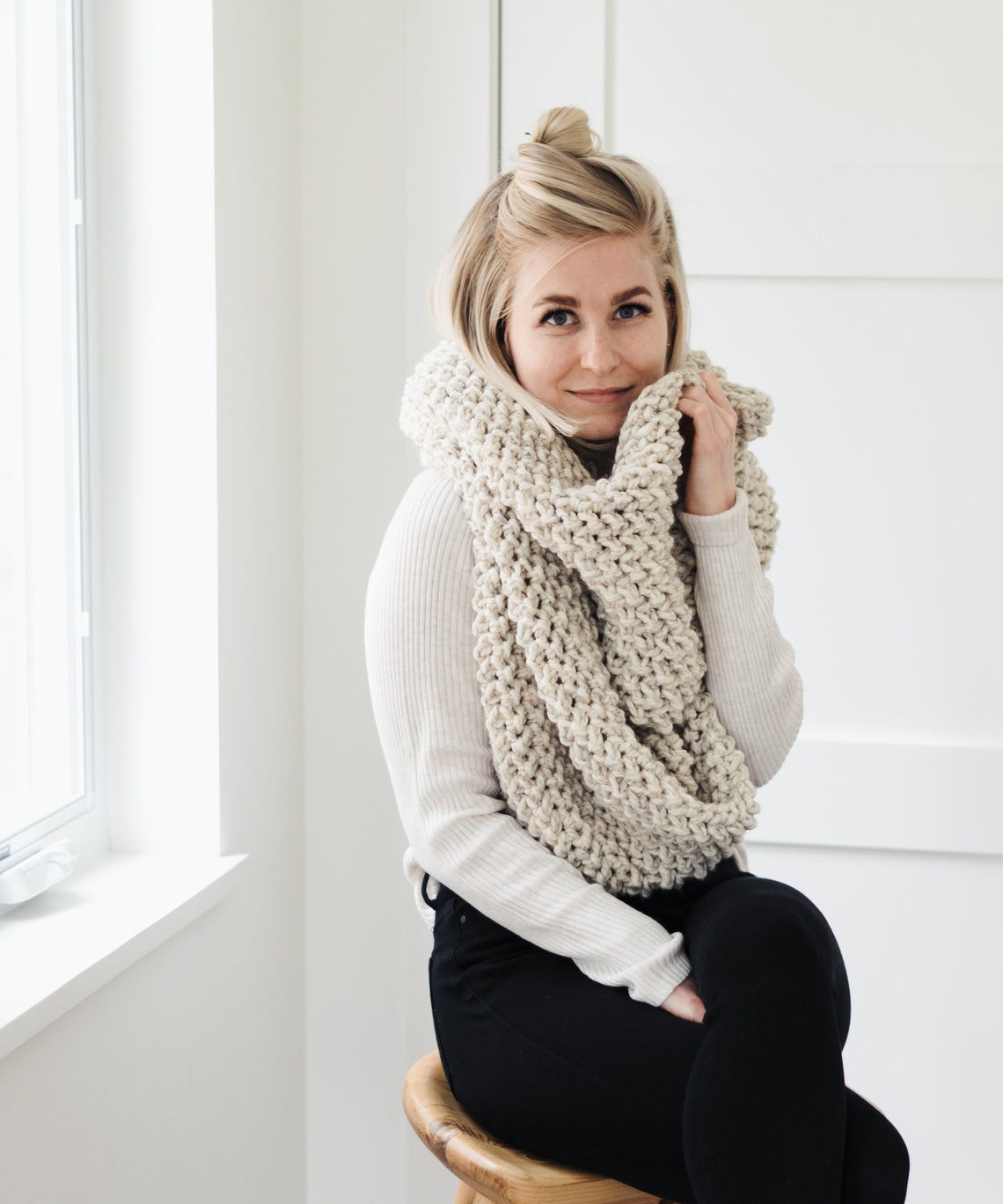 CROCHET PATTERN Crochet Infinity Blanket Scarf Chunky the - Etsy