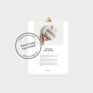 KNIT PATTERN ⨯ Knot Pillow ⨯ the Mare - Etsy