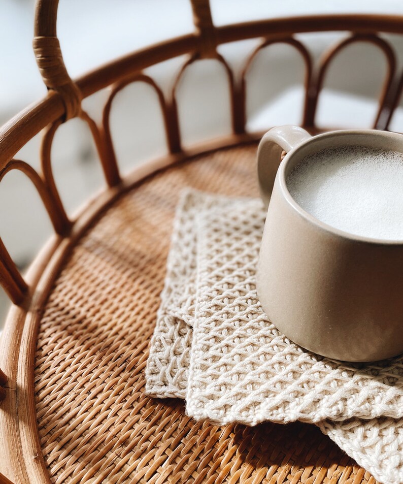 CROCHET PATTERN Coffee Honeycomb Texture Trivet Coaster - Etsy