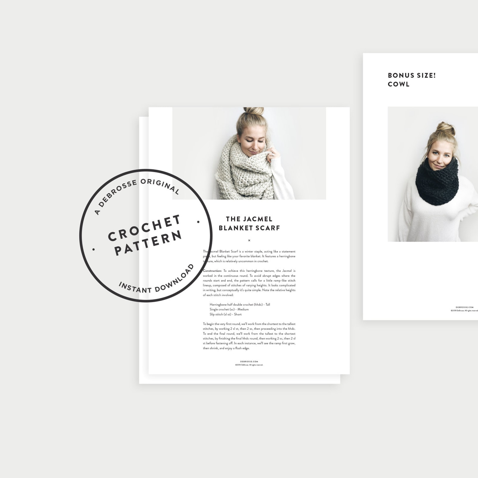 CROCHET PATTERN Crochet Infinity Blanket Scarf Chunky the - Etsy