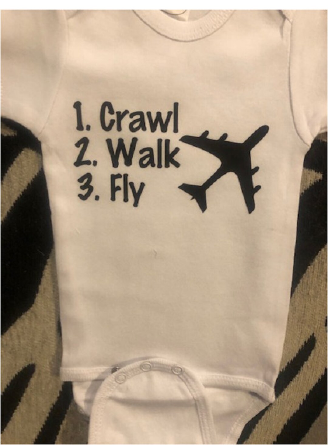 Airplane Baby Onesie ®: Crawl Walk Fly Pilot Infant One Piece Bodysuit ...