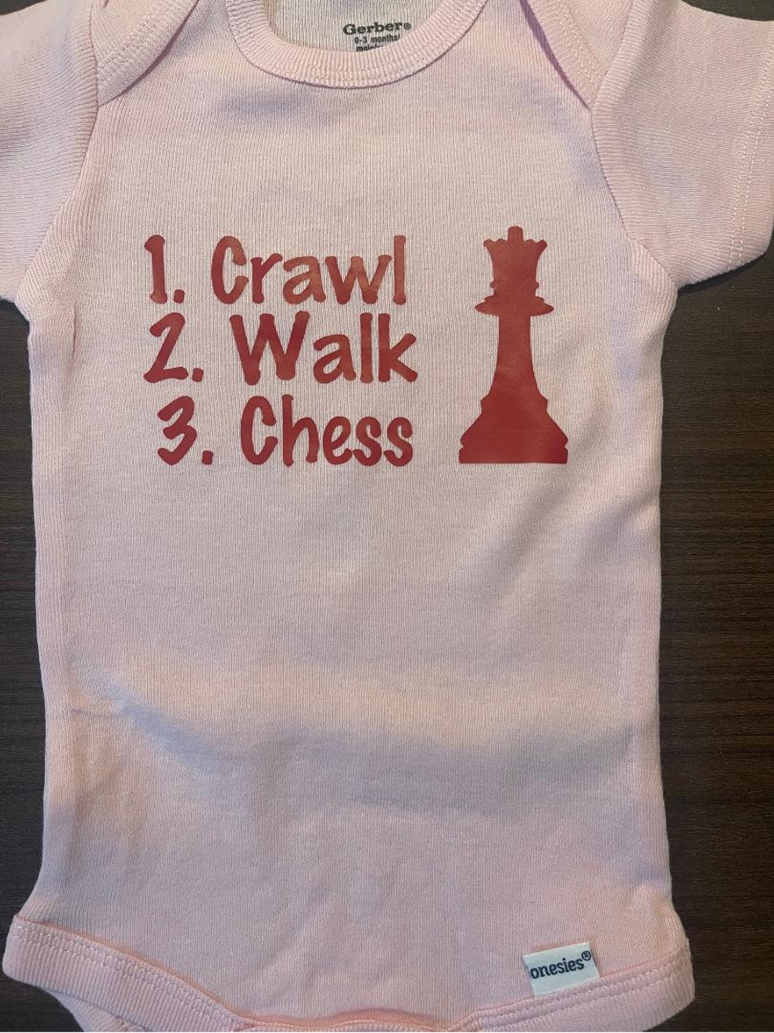 Crawl Walk Chess Baby Onesie ® Future Player Infant One Piece Bodysuit ...
