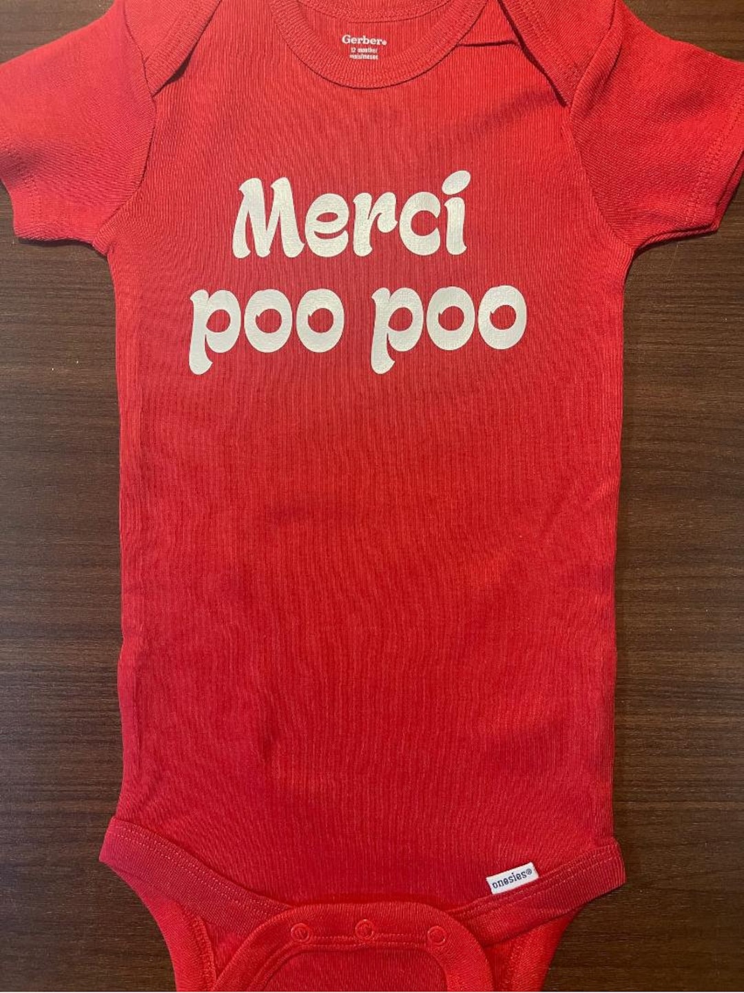 Poop Baby Onesie ® Funny Pooping Onesie ® Merci Poo Poo Poop Infant ...