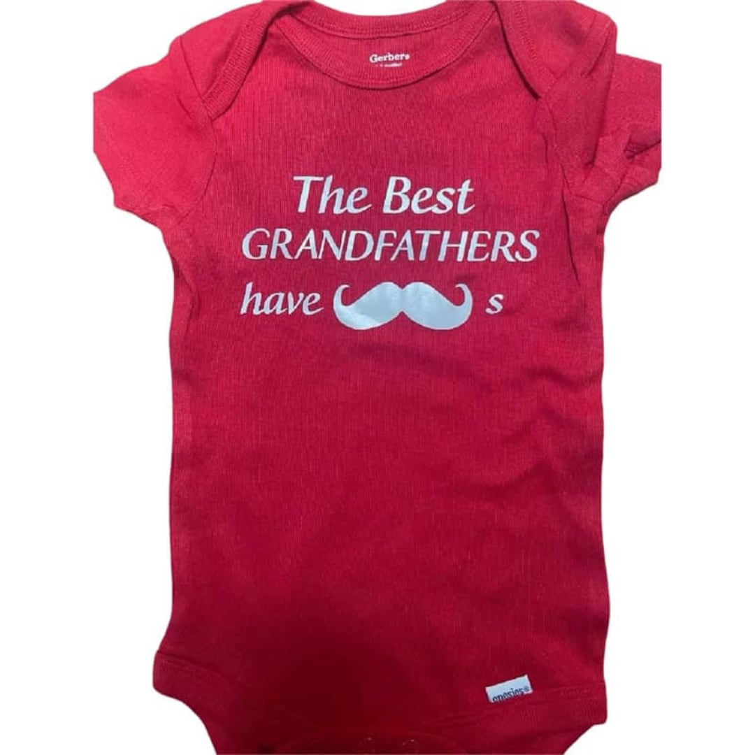 Grandfather Baby Onesie ® Funny Mustache Onesie ® Baby Clothes Grandpa ...