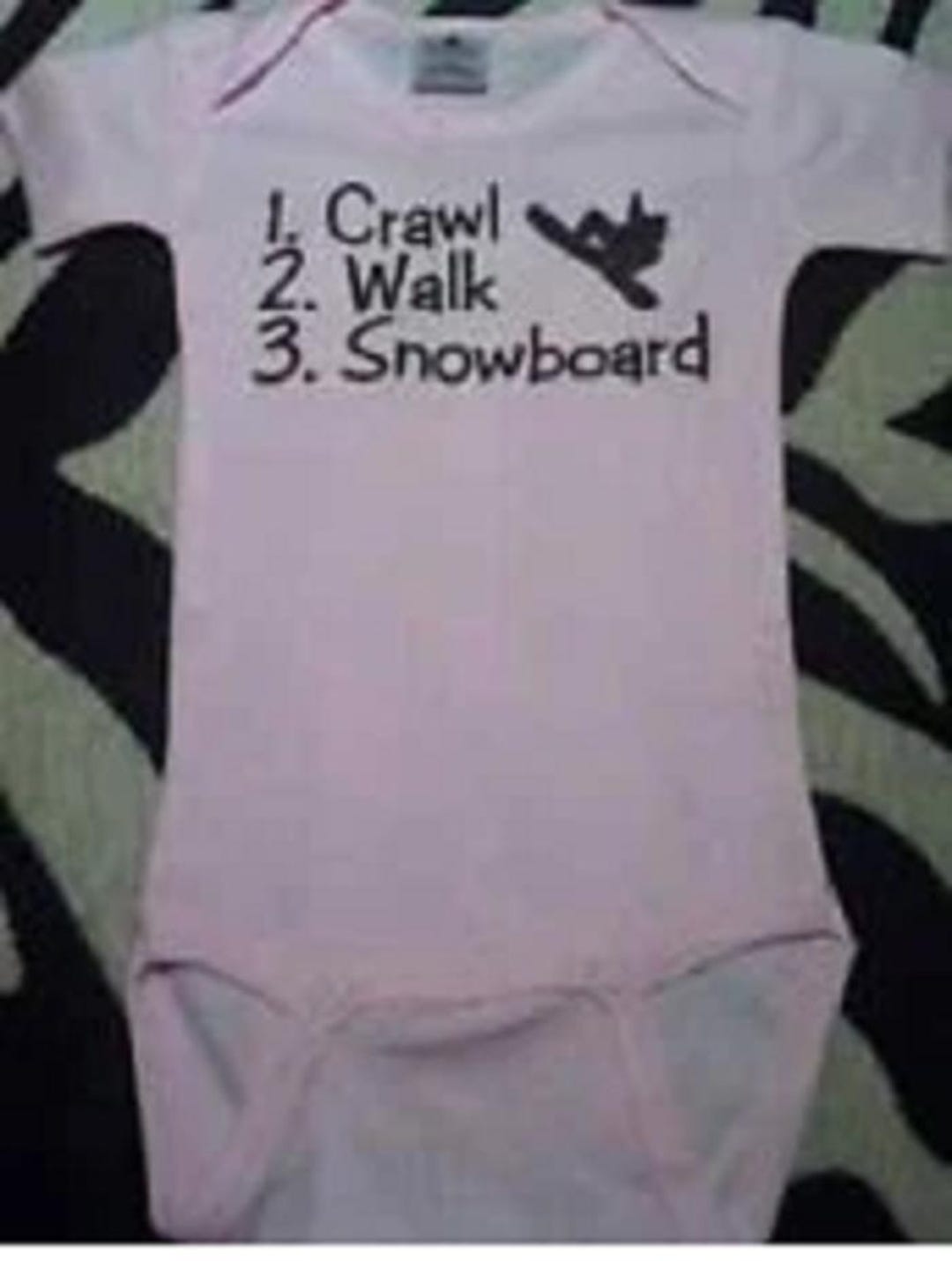 Snowboarding Baby Onesie ® Crawl Walk Snowboard Infant One Piece ...