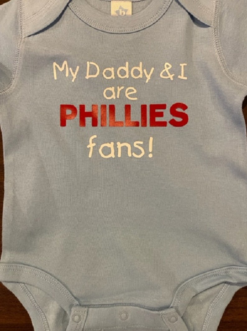 Phillies Baby Onesie Daddy Infant Bodysuit Baseball One Piece Bodysuit ...