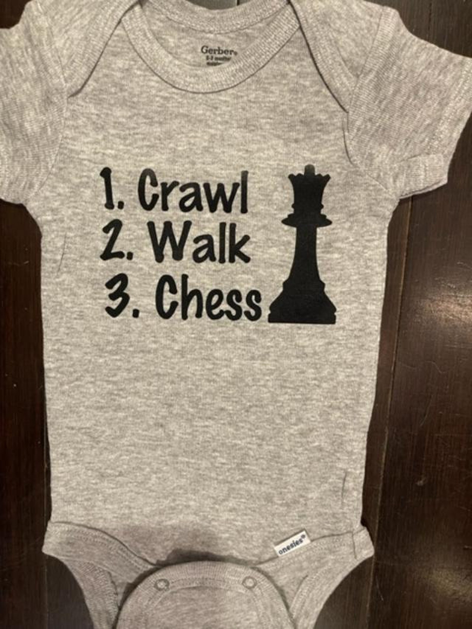 Crawl Walk Chess Baby Onesie ® Future Player Infant One Piece Bodysuit ...