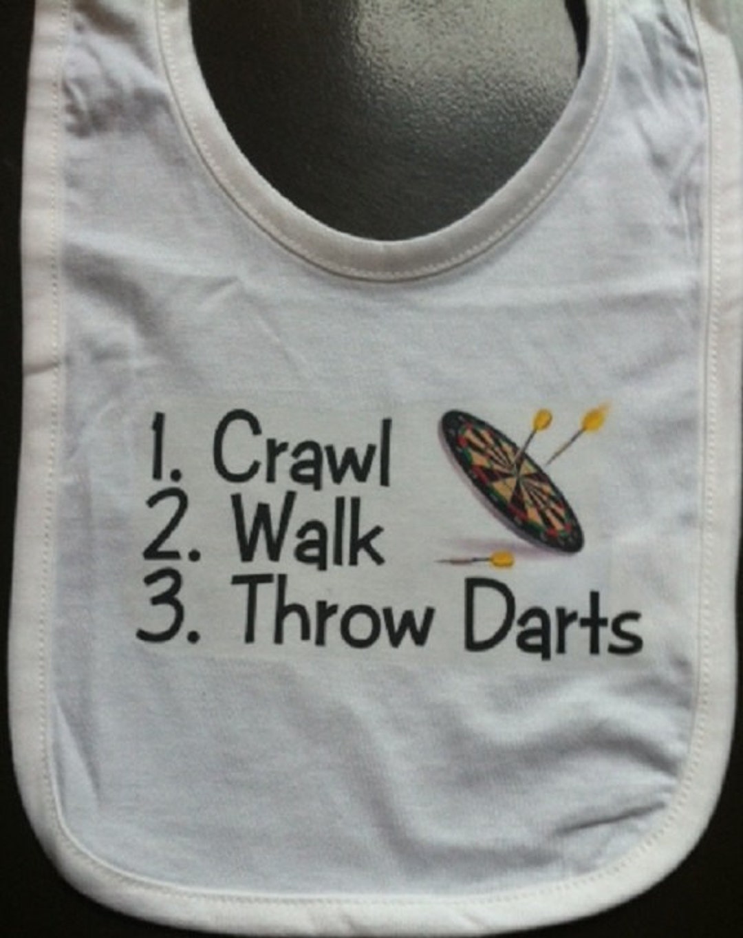 Crawl Walk Throw Darts Baby Bib Infant Bullseye Dartboard Clothes ...