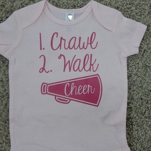 Crawl Walk Cheer - Baby Girl Onesie ® - Infant Clothing - One Piece ...