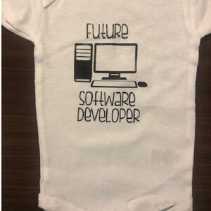 Future Software Developer Baby Onesie ® - Funny Geek Infant Bodysuit ...
