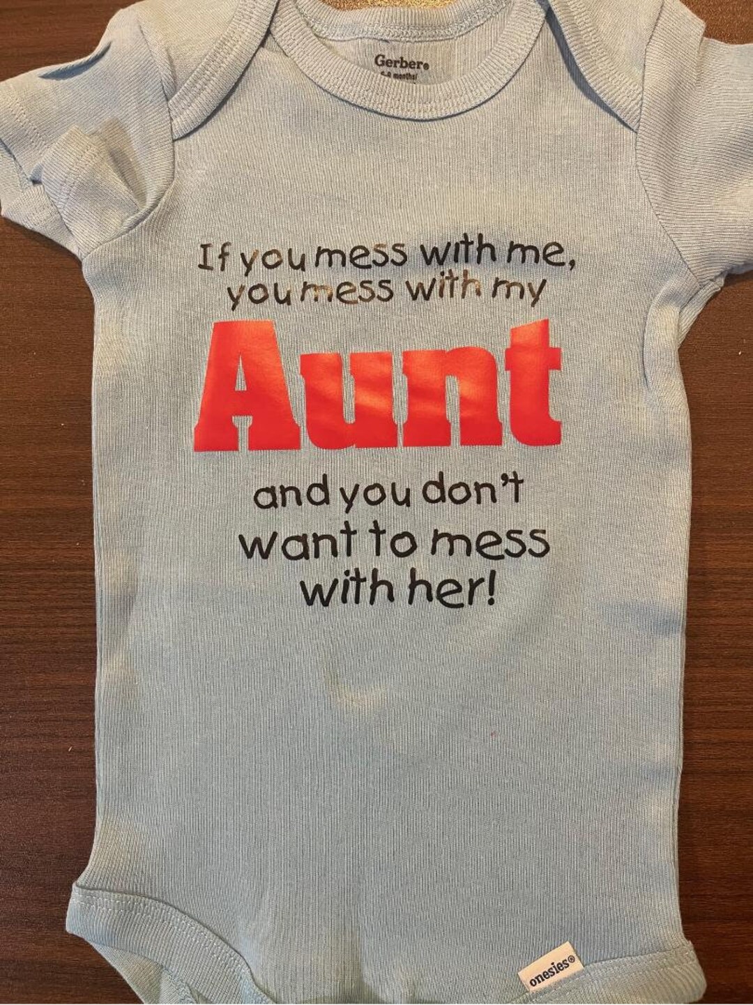 Aunt Baby Onesie ® Funny Auntie Aunty Infant One Piece Bodysuit Shower ...