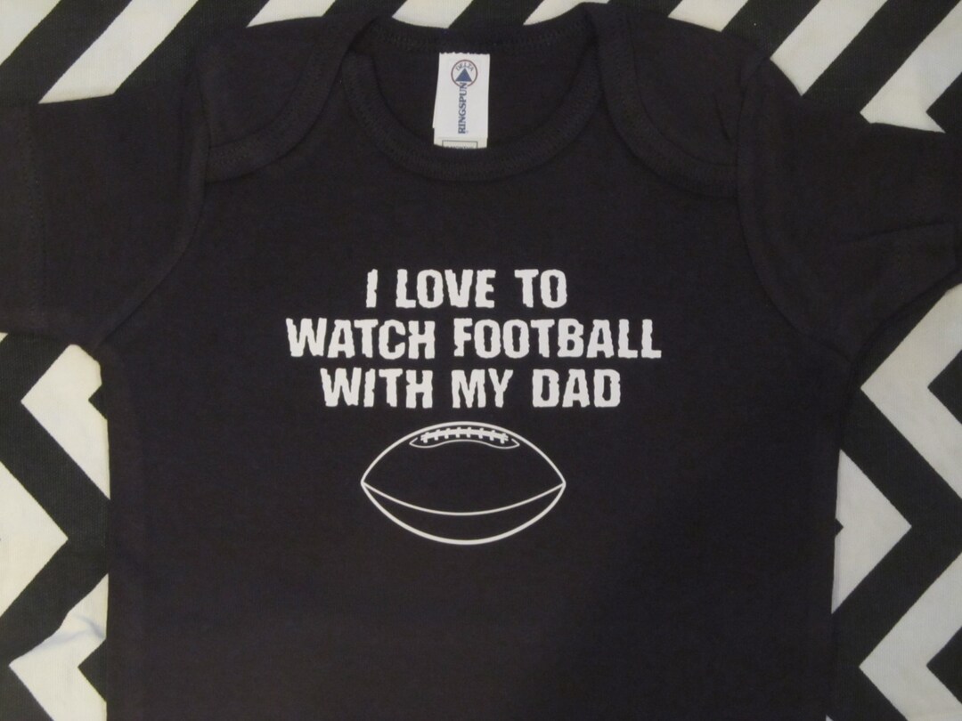 Football Baby Onesie ® Watching Sports With Daddy - One Piece Infant ...