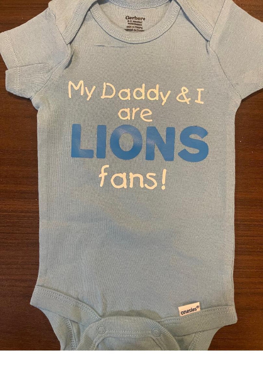 Detroit Baby Onesie ® Daddy and I Are Fans Football Infant One Piece ...