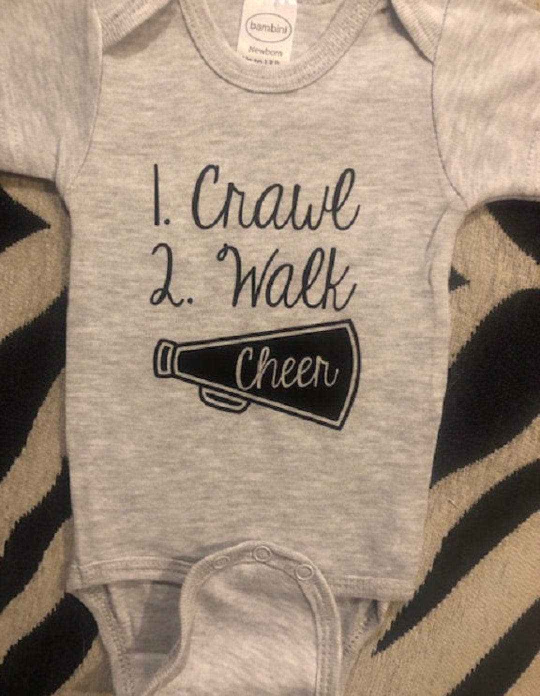 Crawl Walk Cheer - Baby Girl Onesie ® - Infant Clothing - One Piece ...