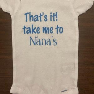 Nana Baby Onesie ® Nana Onesie® Infant Clothes Clothing One Piece Bodysuit Shower Gift Boy Girl ...