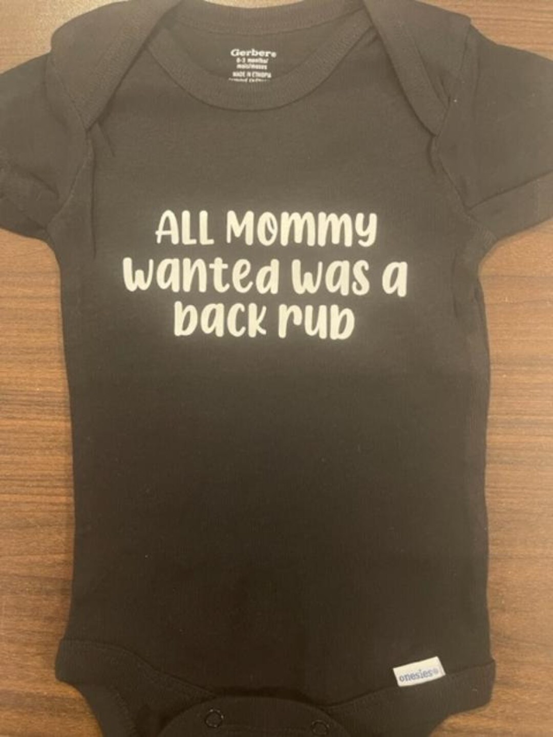 Funny Mommy Baby Onesie ® Backrub Baby Onesie ® Back Rub Baby Shirt ...