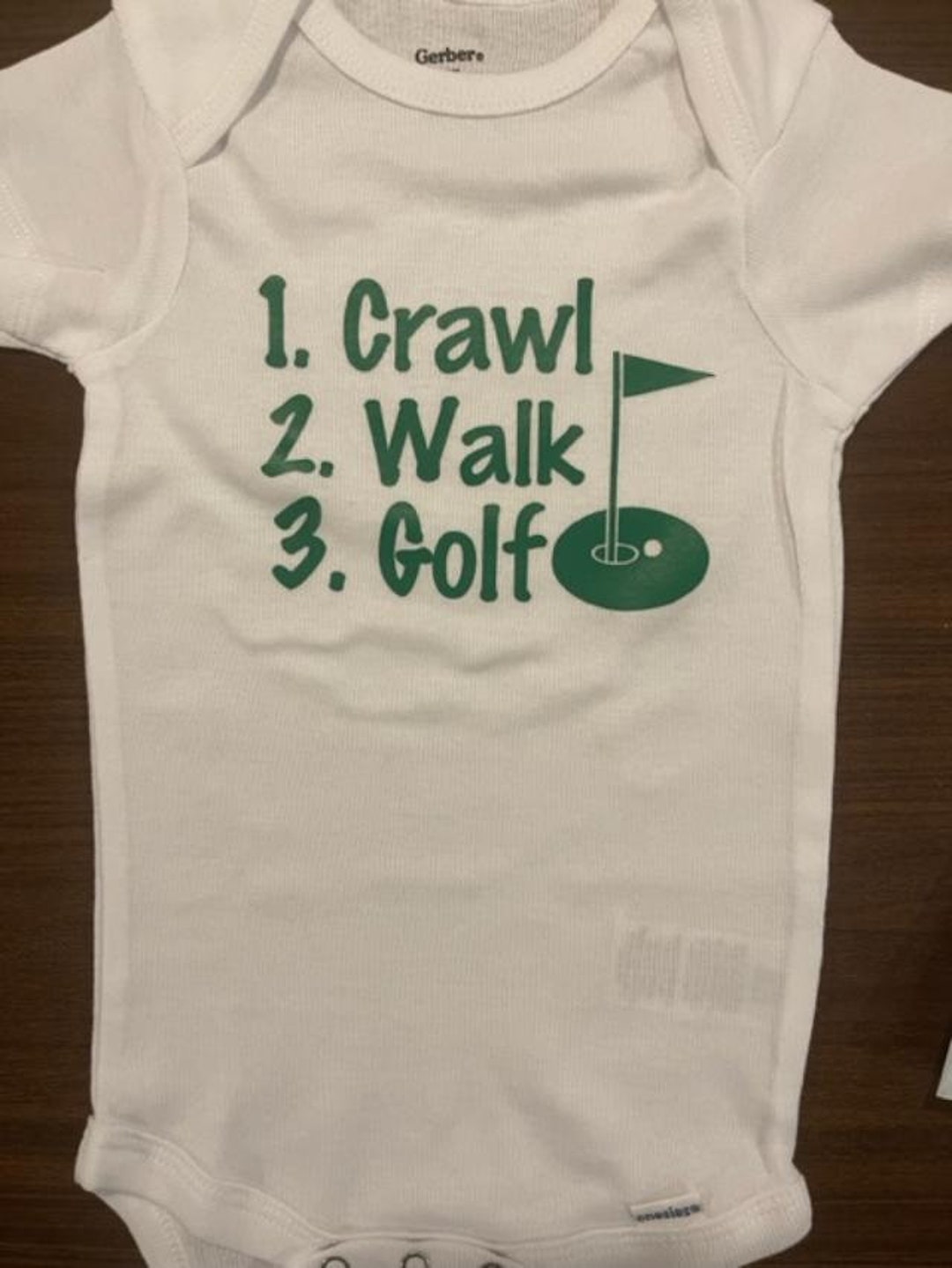 Golfing Baby Onesie ®: Crawl Walk Golf - Golfer One Piece Bodysuit ...