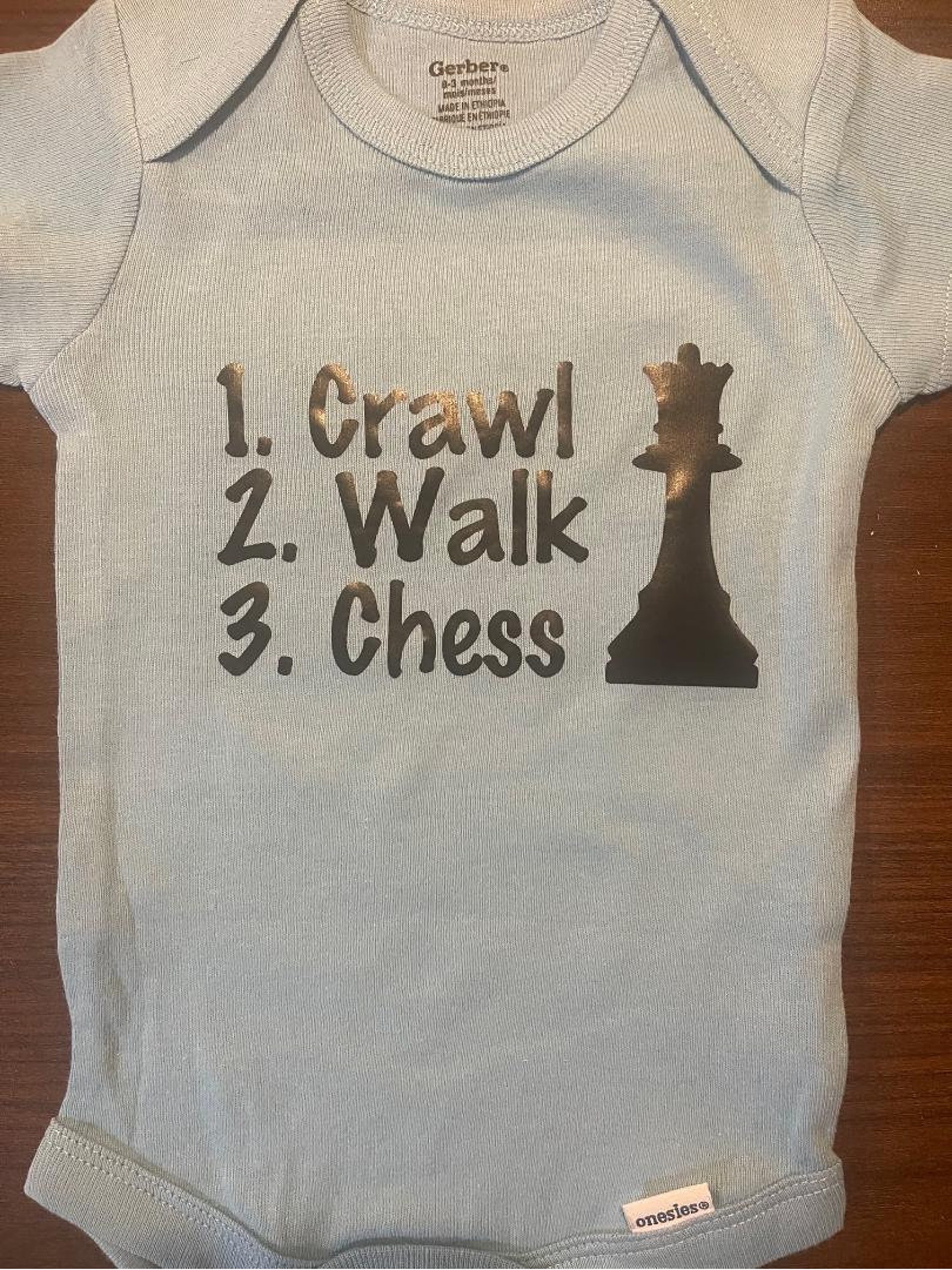 Crawl Walk Chess Baby Onesie ® Future Player Infant One Piece Bodysuit ...