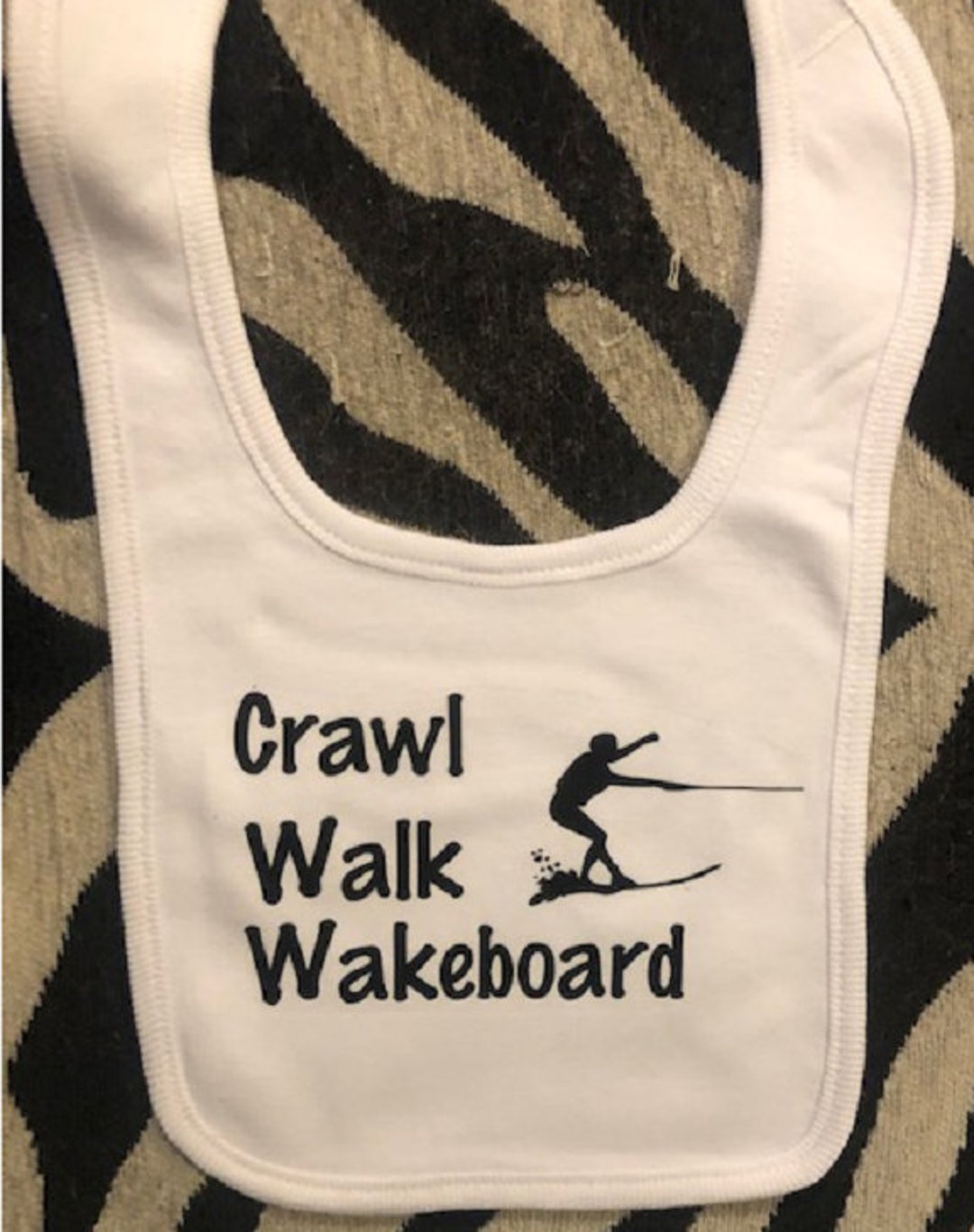 Crawl Walk Wakeboard - Wakeboarding Baby Bib -infant Clothes Clothing ...