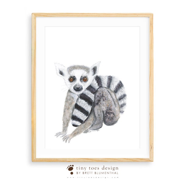 Lemur Print - Etsy